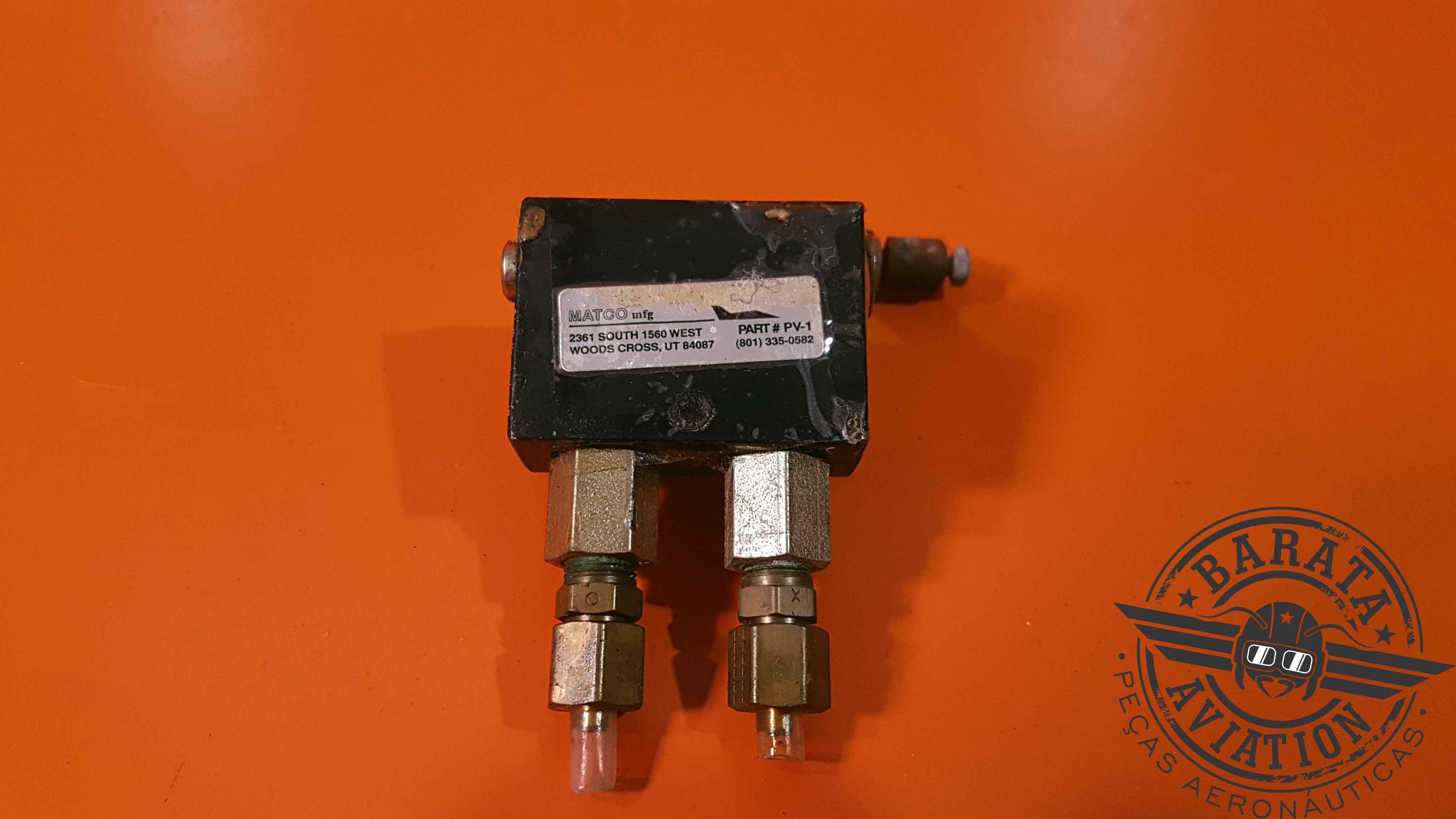PV-1 Matco Parking Brake Valve - Experimental – Barata Aviation Parts